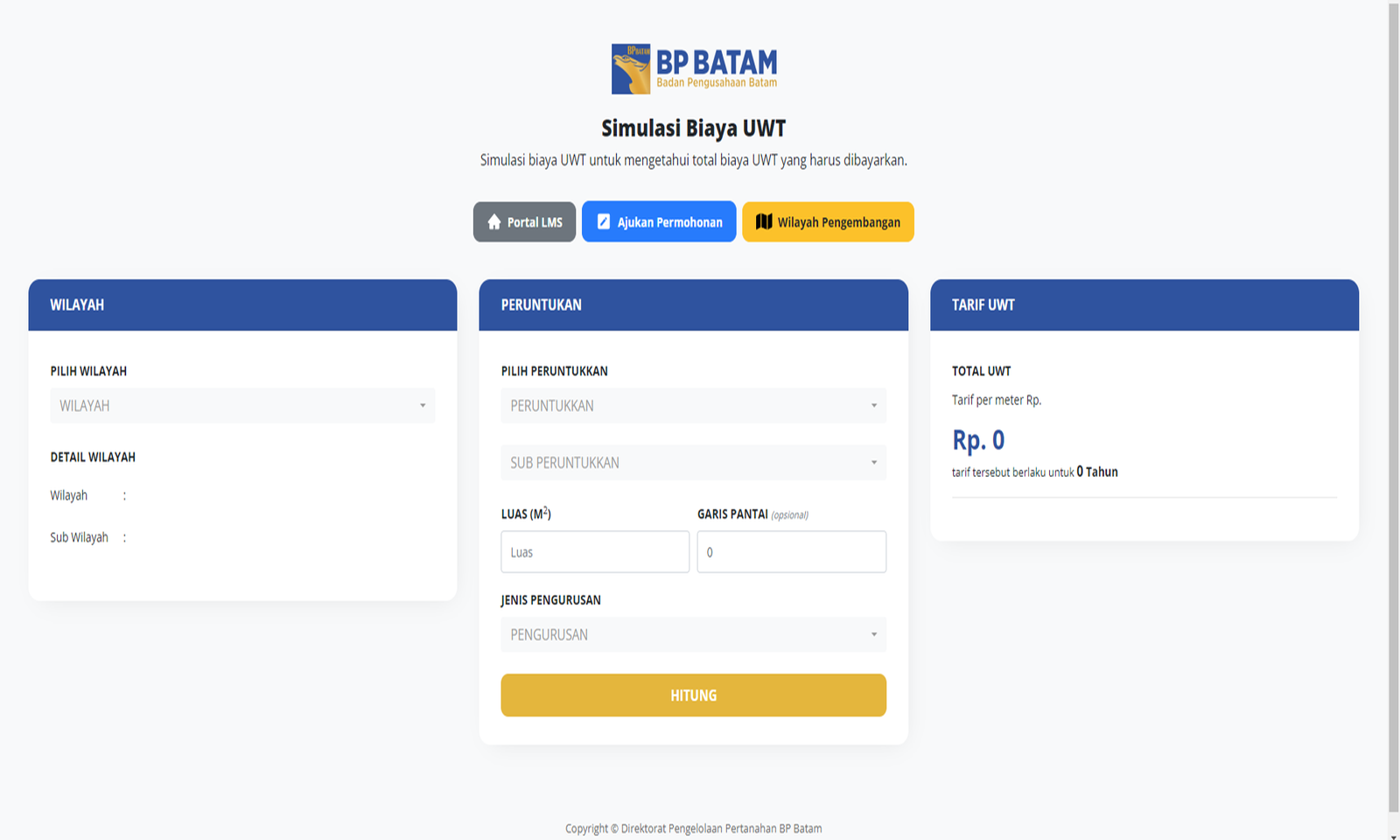 Cara Mudah Menghitung Tarif UWT Rumah di Batam - Kalapena